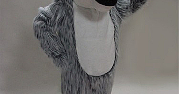 Grey Wolf Mascot Costume 45147