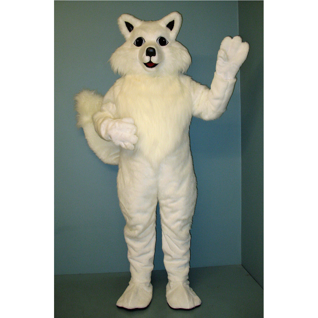 White Fox Mascot Costume #1361-Z