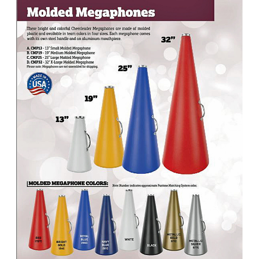 Molded Cheerleading Megaphones