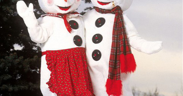Mascot costume #118 Mrs. Snowman